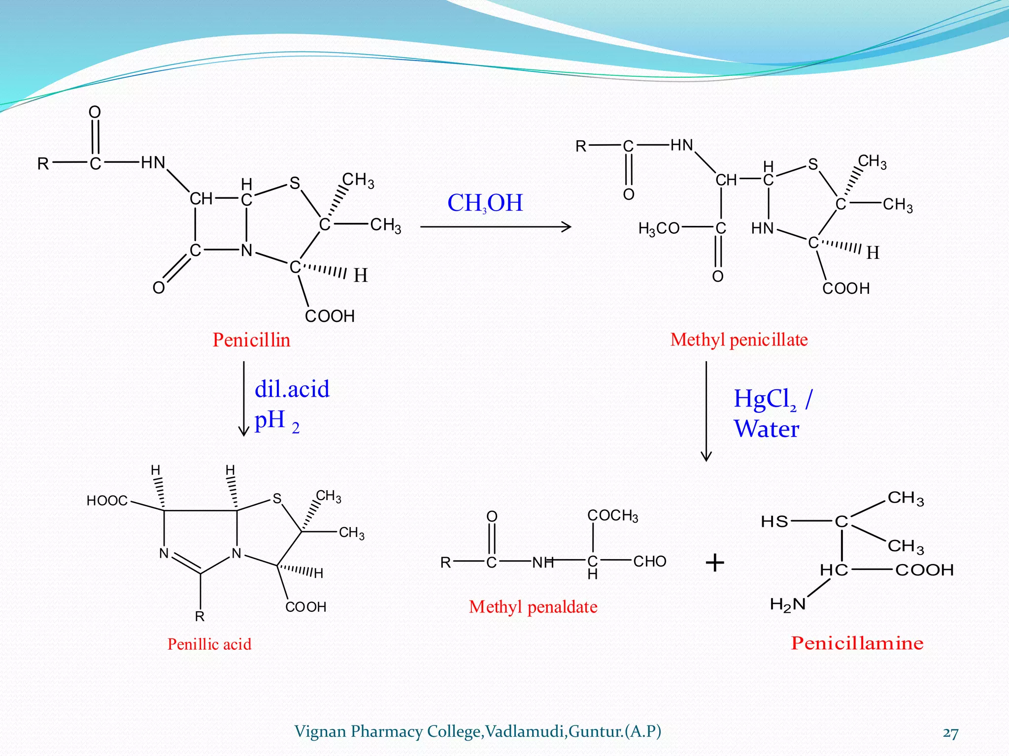 Penicillins by Dr. Panchumarthy Ravisankar M.Pharm., Ph.D. | PPTX