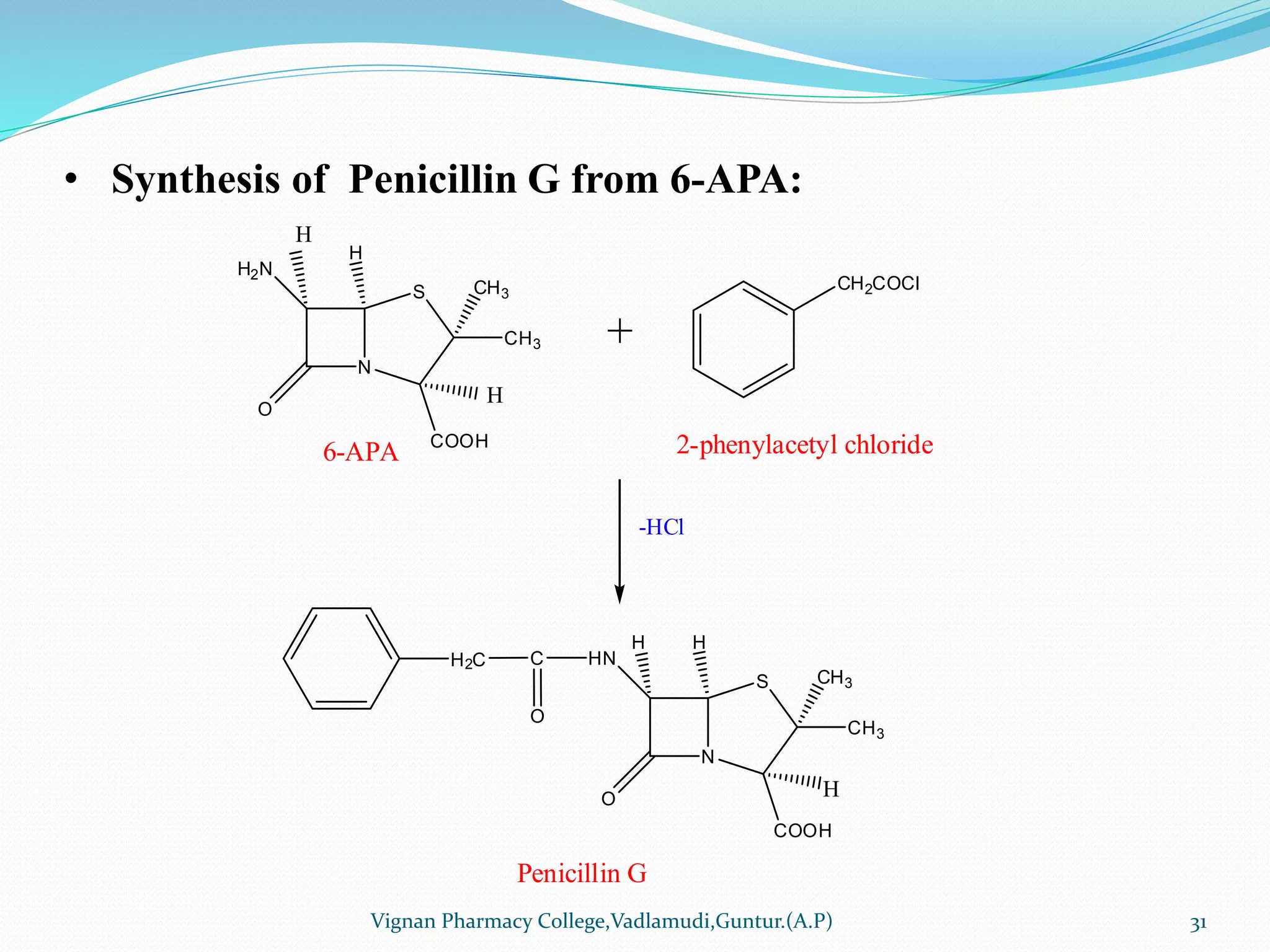 Penicillins by Dr. Panchumarthy Ravisankar M.Pharm., Ph.D. | PPTX