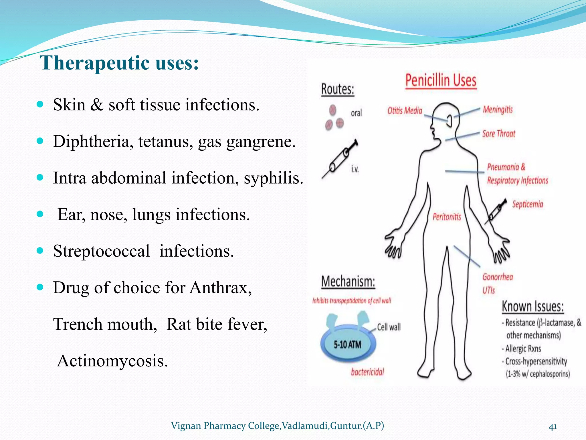 Penicillins by Dr. Panchumarthy Ravisankar M.Pharm., Ph.D. | PPTX