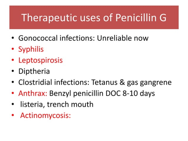 Penicillins | PPTX | Infectious Diseases | Diseases and Conditions