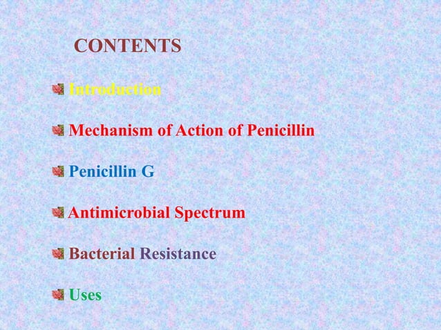 Penicillins- Mechanism of action, Antimicrobial spectrum ...