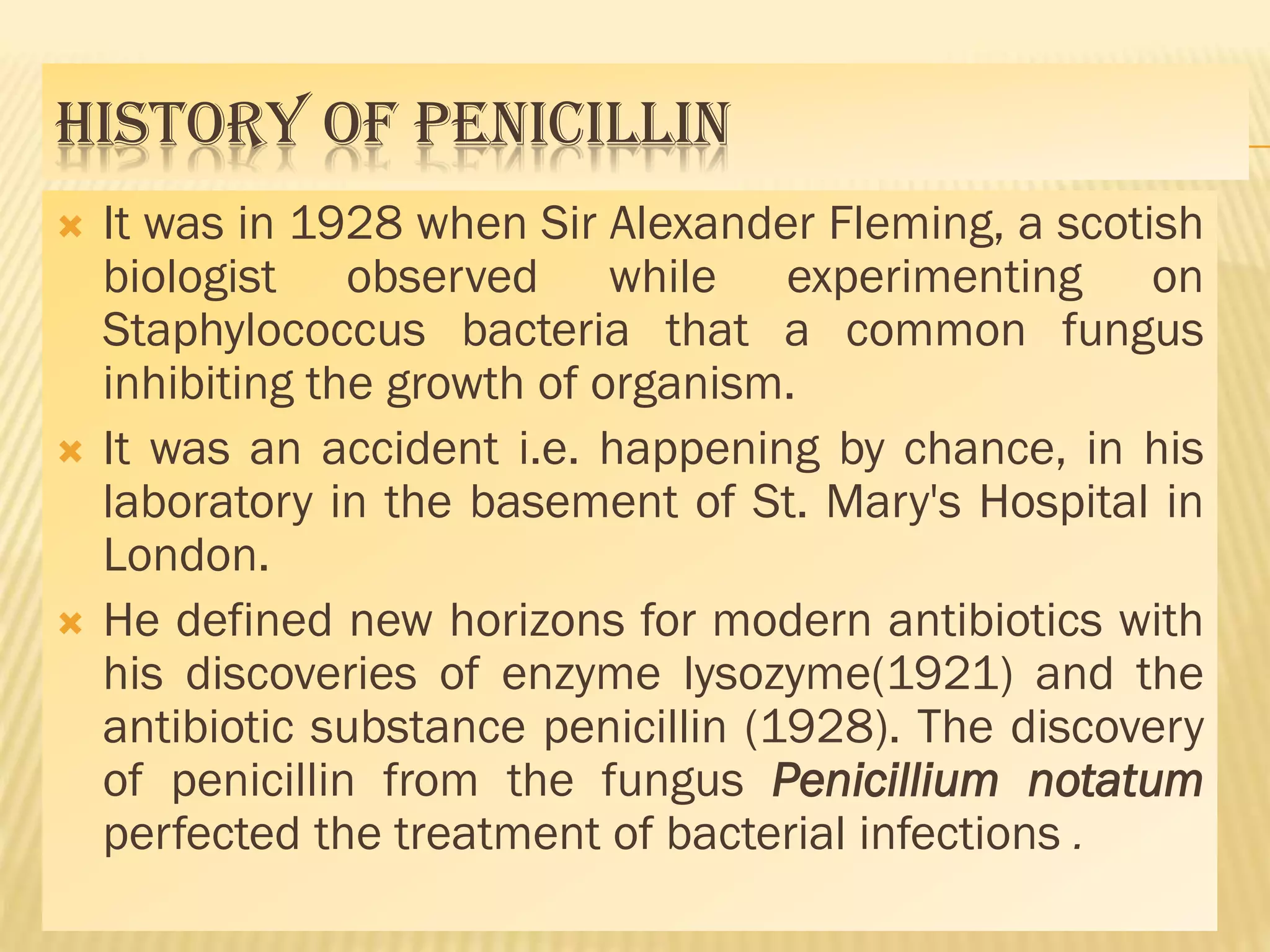 Story of penicillin | PPTX
