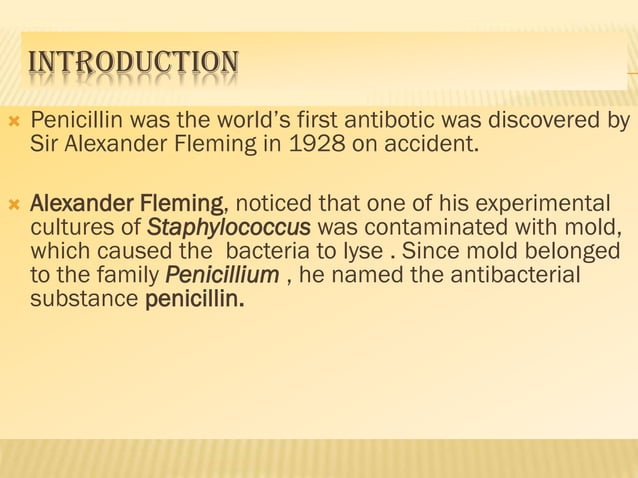 Story of penicillin | PPTX | Chemistry | Science