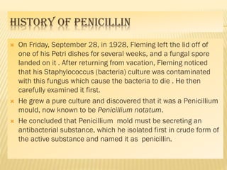 Story of penicillin | PPTX