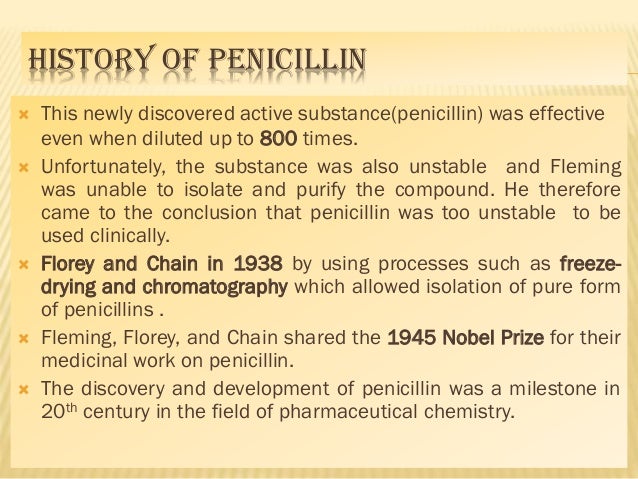 Story of penicillin