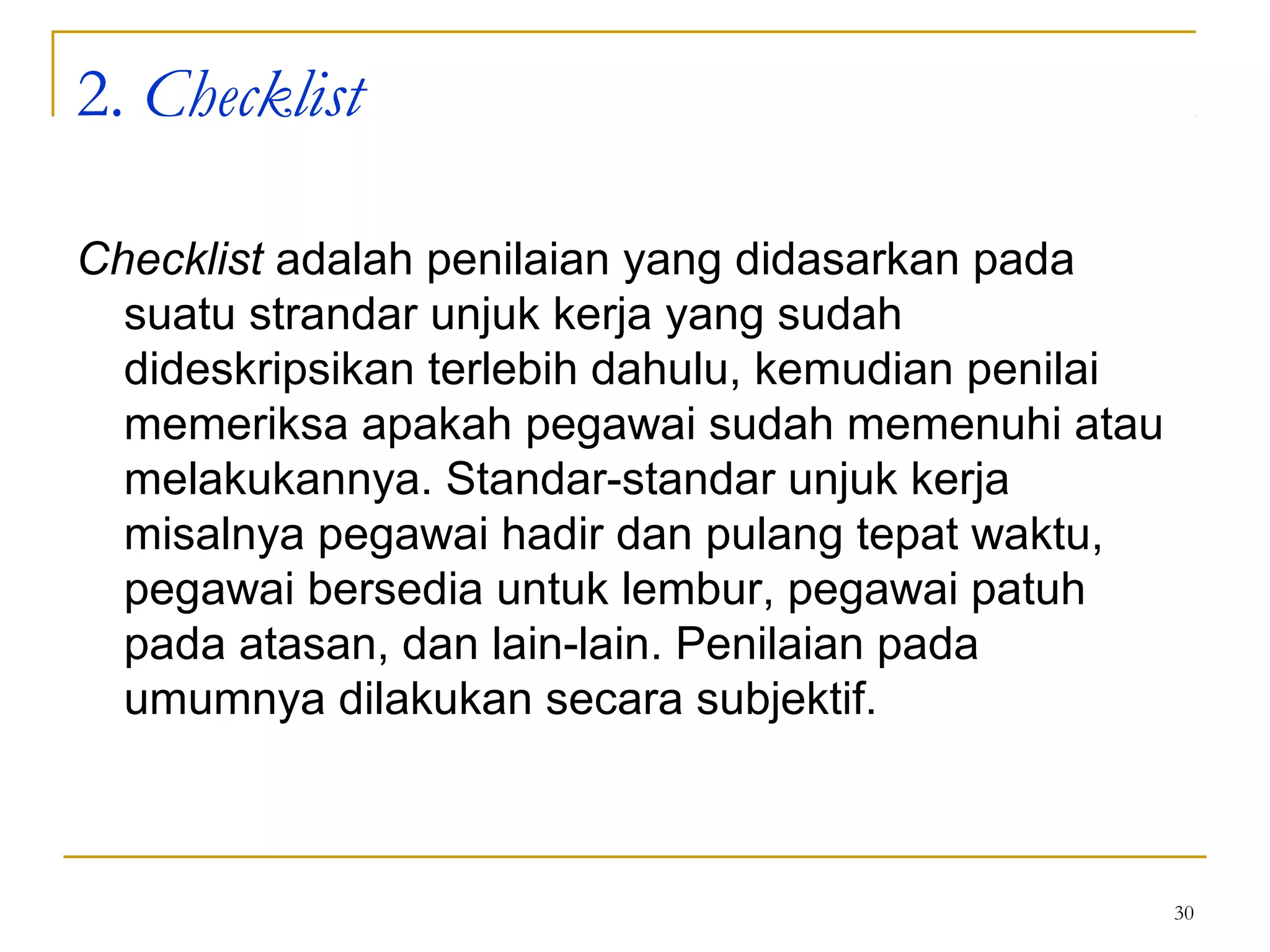 Penilaian kinerja | PPT