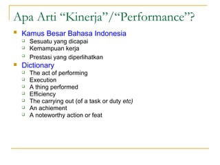 Penilaian kinerja | PPT