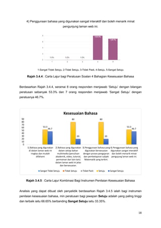 Penilaian bagi pembangunan bahan multimedia berasaskan laman web dalam ...
