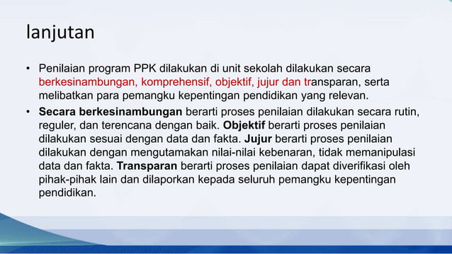 Penilaian dan evaluasi ppk | PPT