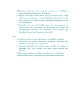 Penilaian formatif & sumatif | DOC