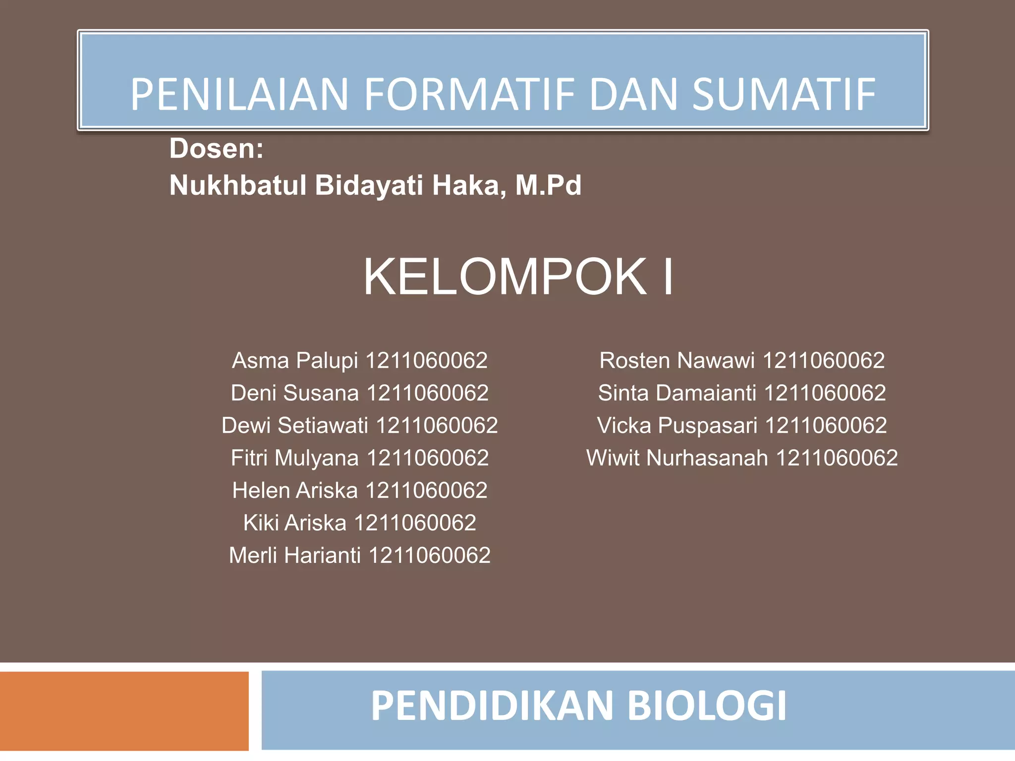 Penilaian formatif sumatif | PPTX