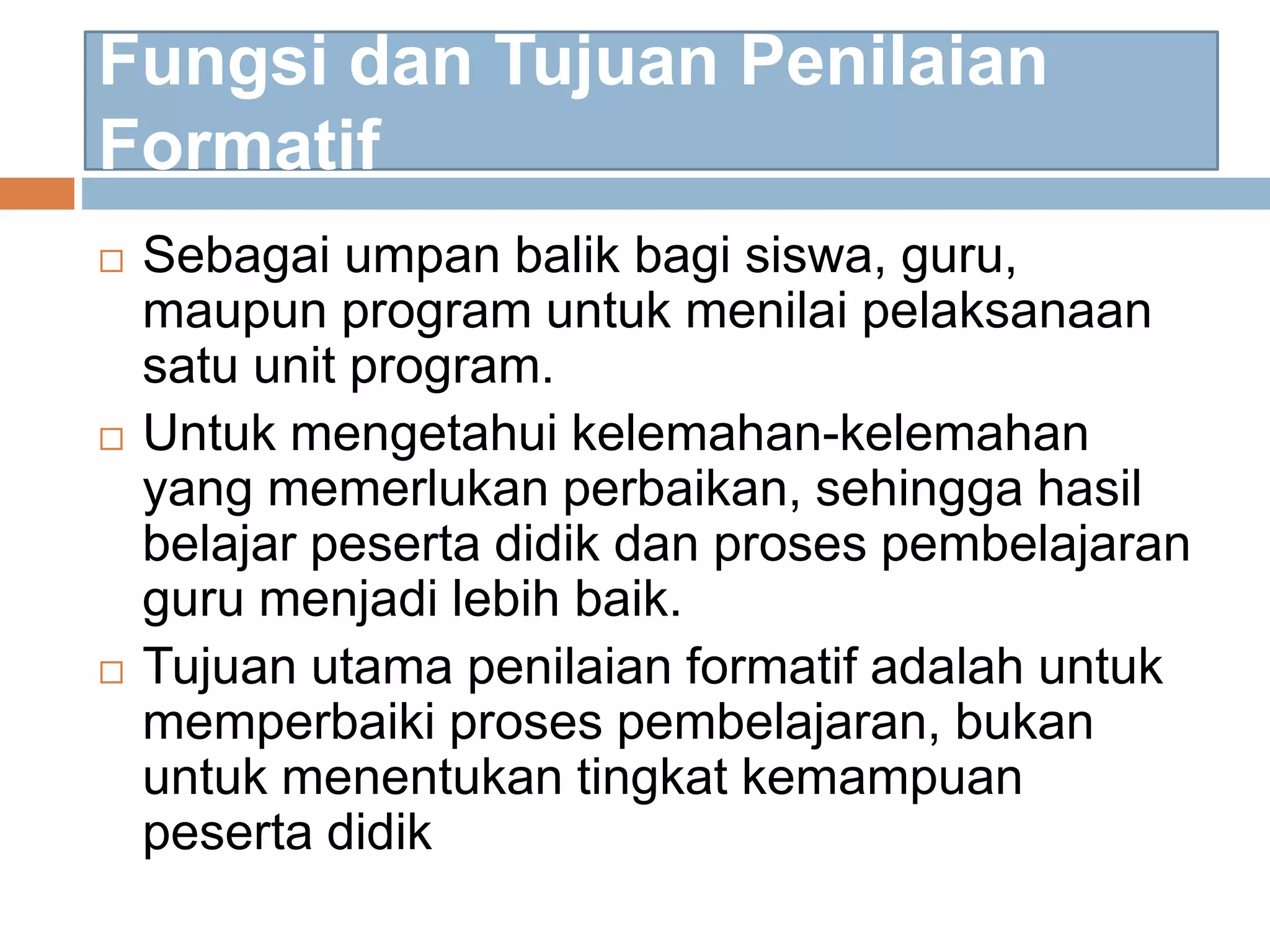 Penilaian formatif sumatif | PPTX
