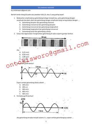 Soal Gelombang Mekanik | PDF