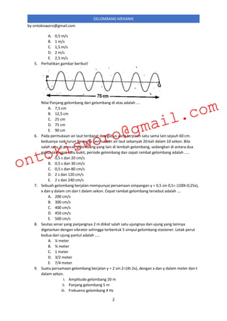 Soal Gelombang Mekanik | PDF