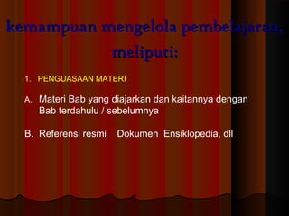 Penilaian Kemampuan Mengelola pbl.YENI ISNAENI | PPT