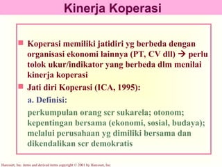 Penilaian Kinerja Koperasi berdasarkan format ptp | PPT