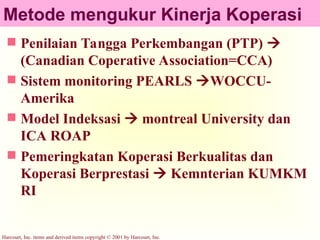Penilaian Kinerja Koperasi berdasarkan format ptp | PPT