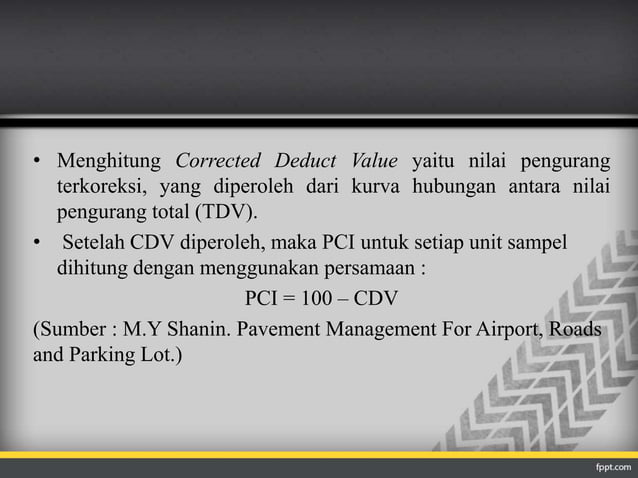 Penilaian Kondisi Jalan Letj. Sutoyo dengan Metode PCI | PPTX