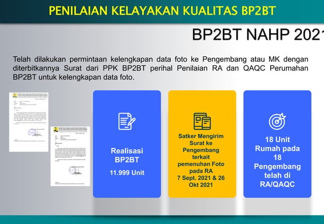 Penilaian Kualitas Rumah Layak Huni - RLH Program BSPS & BP2BT NAHP TA 2021 | PPTX