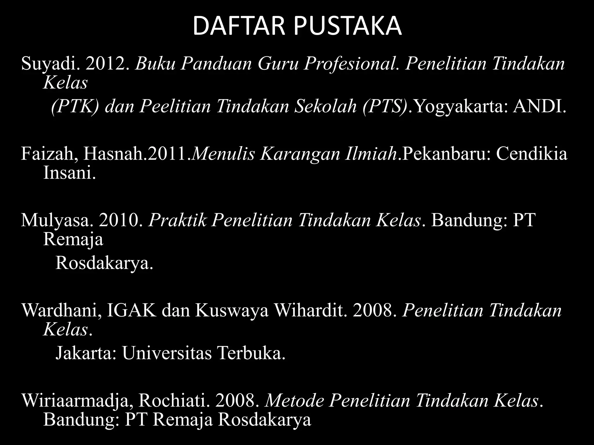 Penilaian laporan hasil penelitian tindakan kelas | PPTX