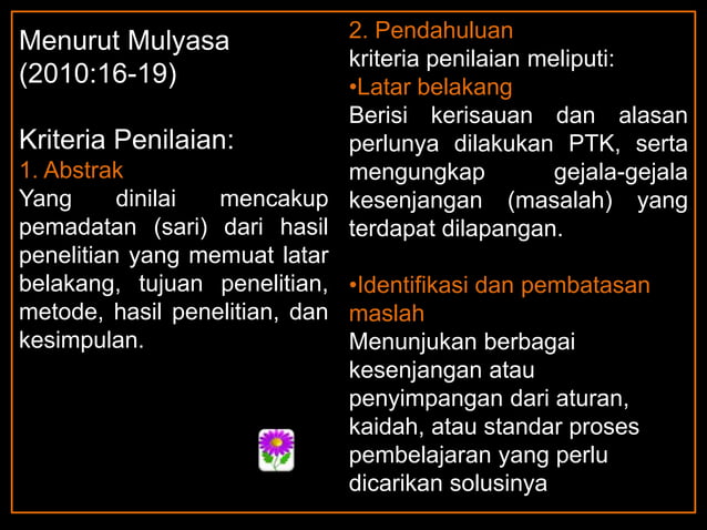 Penilaian laporan hasil penelitian tindakan kelas | PPTX