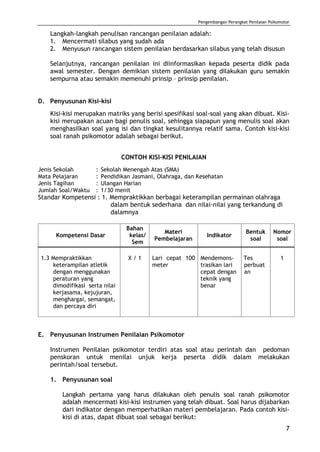 [Penilaian] penilaian psikomotor.270208 | PDF