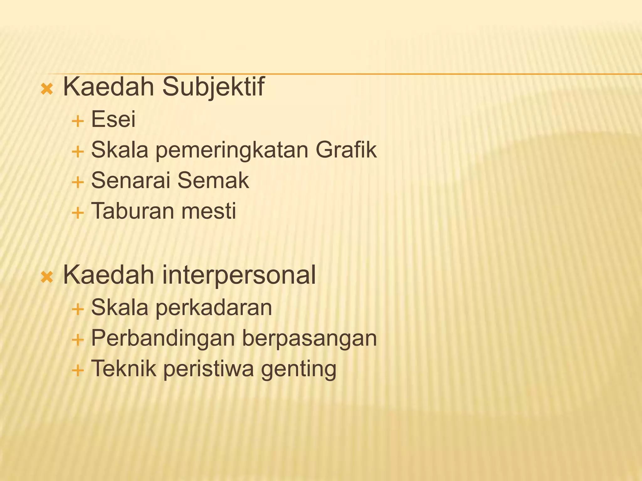 Penilaian prestasi 2 bentang | PPTX