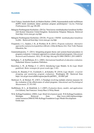 Penilaian Program Berasaskan Model Logik | PDF
