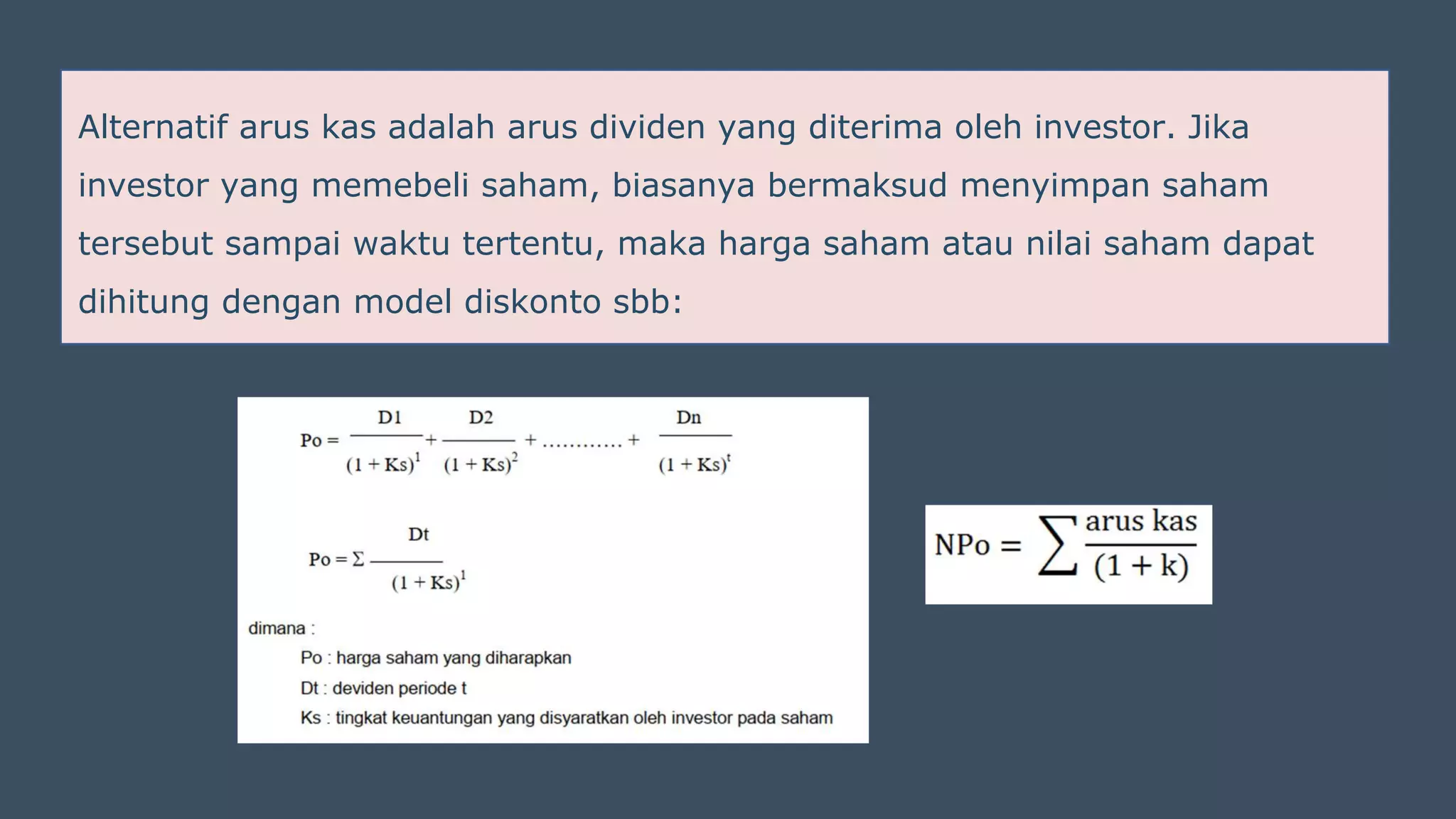 Penilaian saham dan valuasinya | PPTX