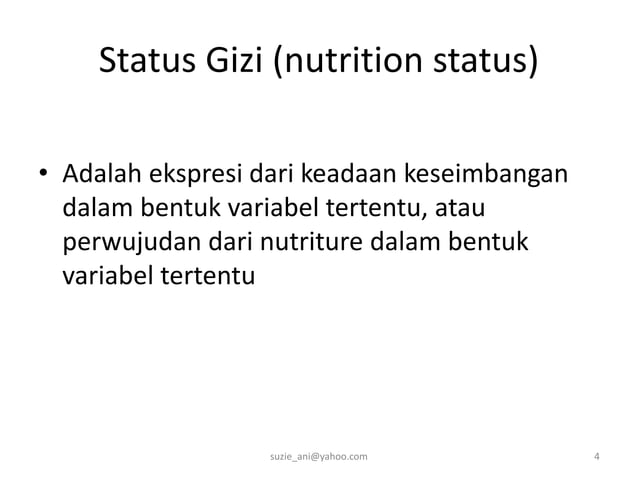 PENILAIAN STATUS gizi abcdefghijklmnopqr | PPT