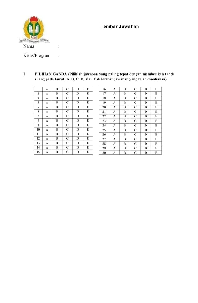 Penilaian Tengah Semester Ganjil SEni Budaya dan Kesenian (SBK)_Kelas X | PDF