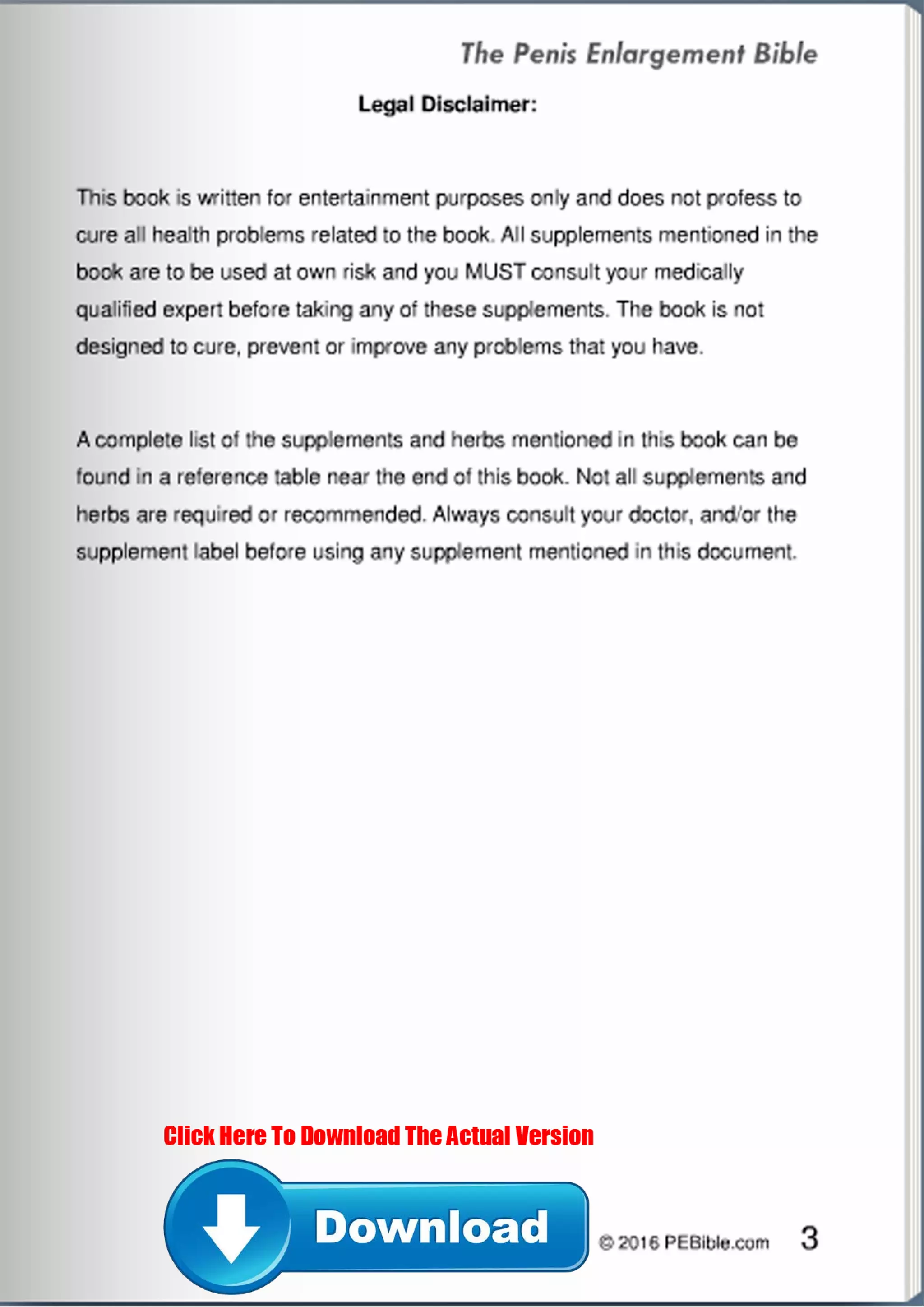 Penile Enlargement Herbs Exercises | PDF