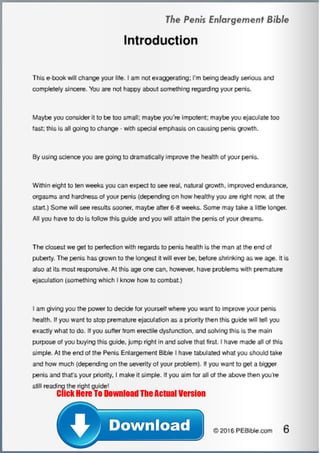 Penile Enlargement Herbs Exercises | PDF