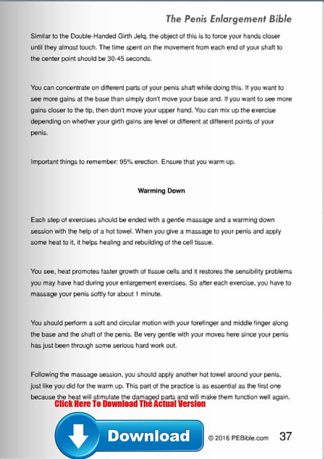 Penile Enlargement Herbs Exercises | PDF