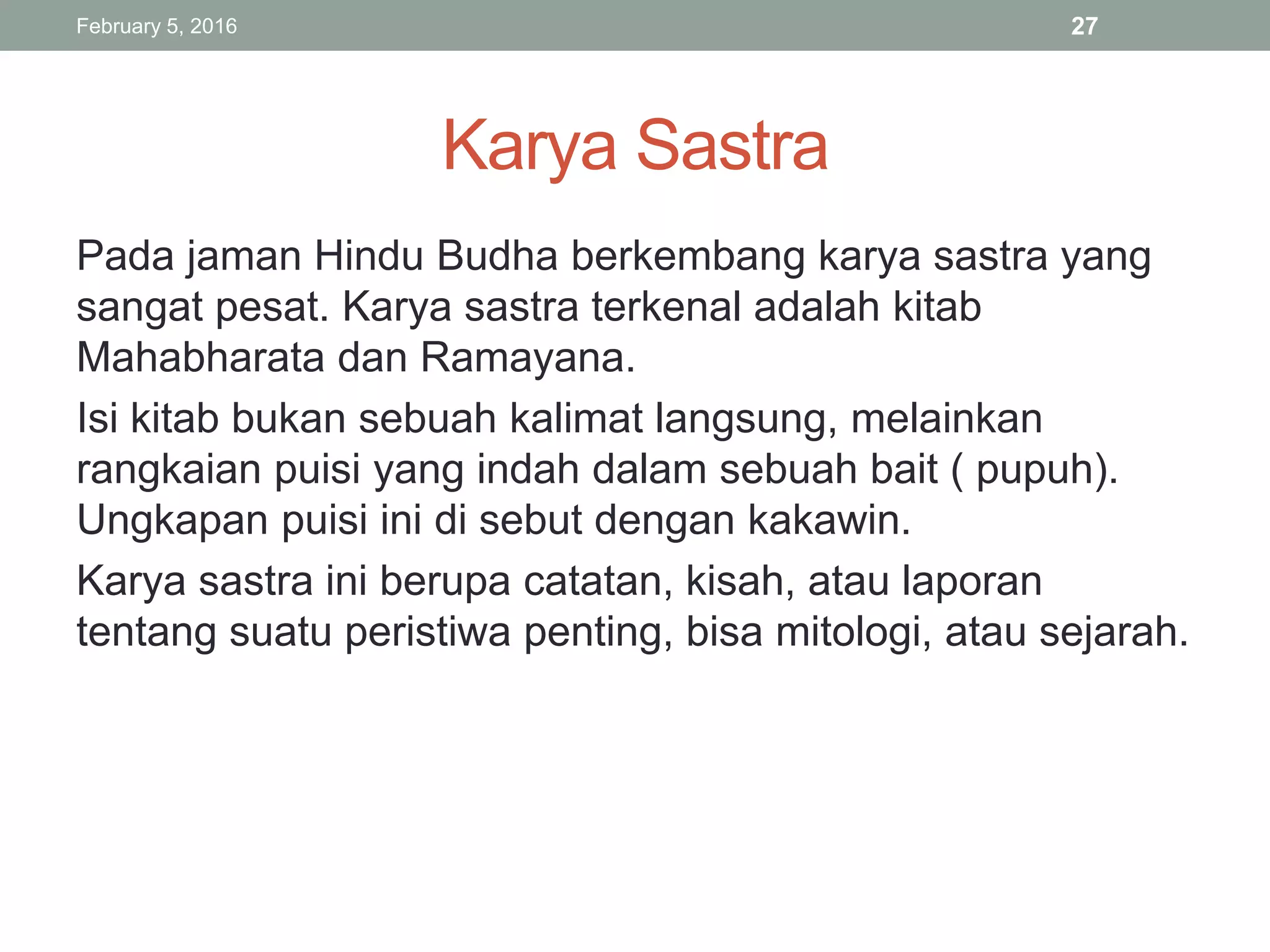Peninggalan sejarah bercorak hindu dan budha | PPTX