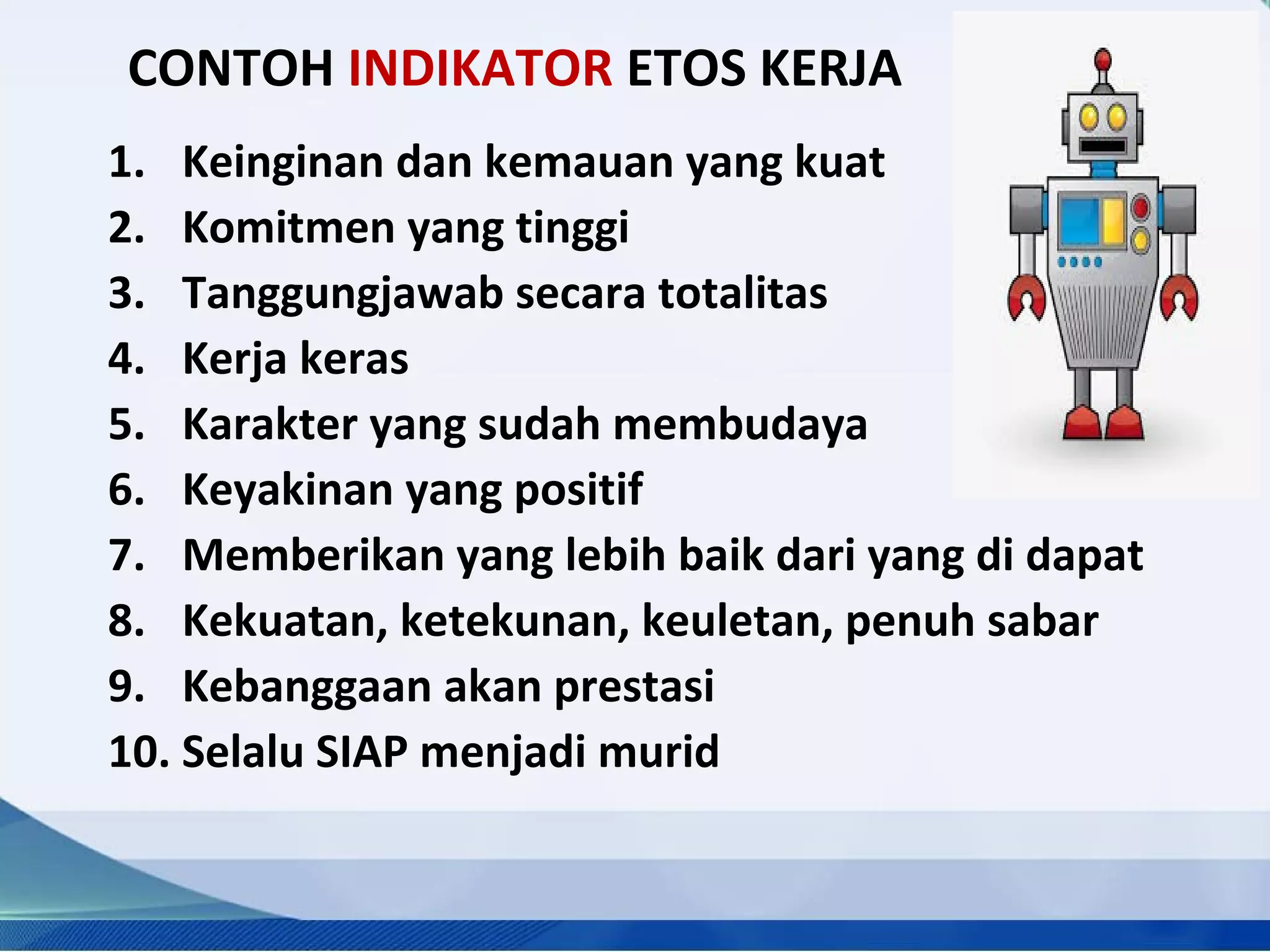 Peningkatan etos kerja | PPT