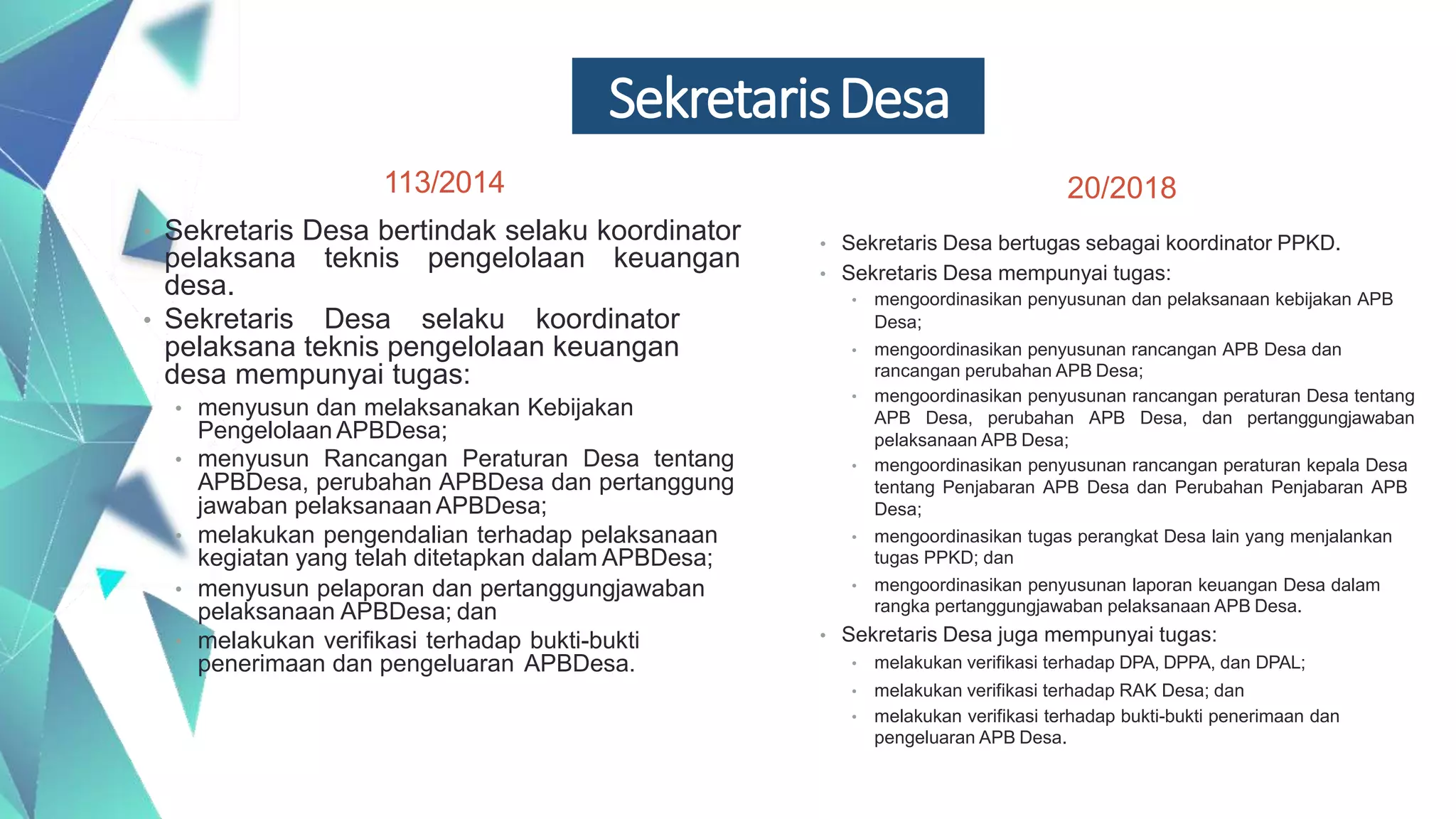 Peningkatan kapasitas aparatur desa | PPTX