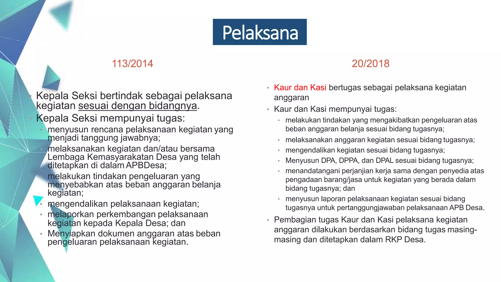 Peningkatan kapasitas aparatur desa | PPTX