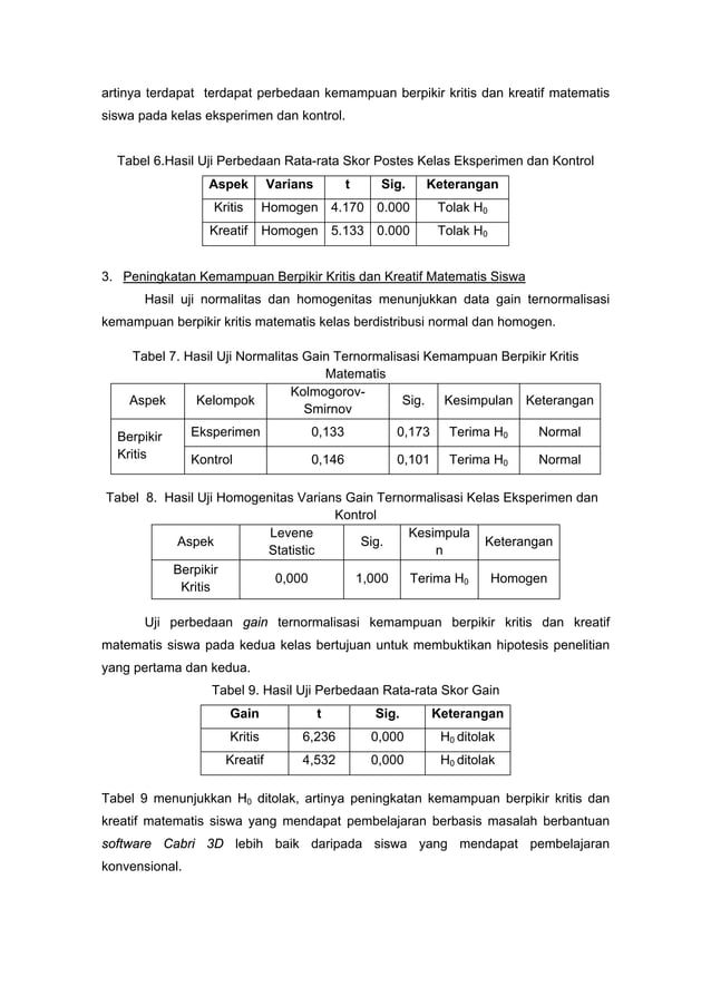 Peningkatan kemampuan berpikir kritis | PDF