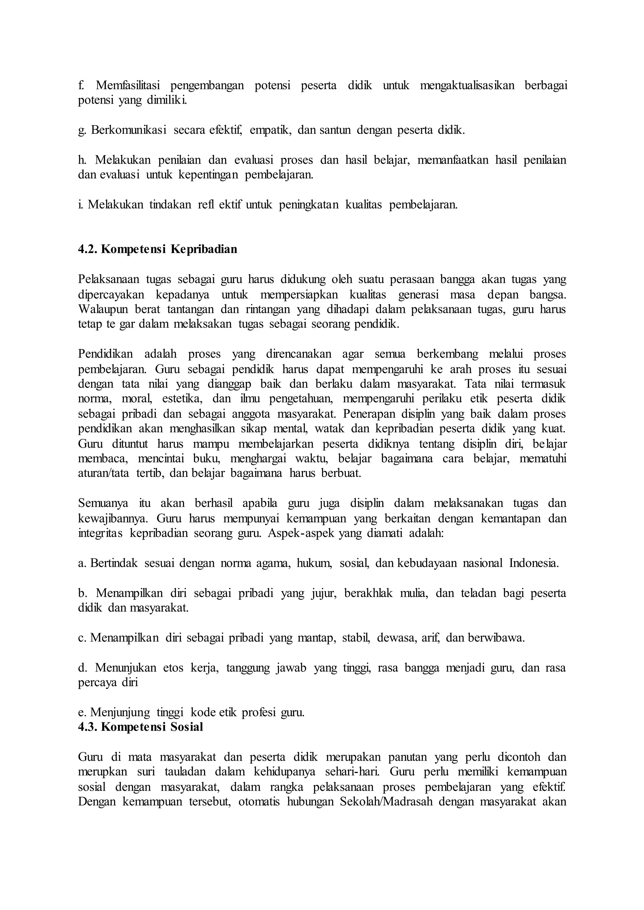 Peningkatan kompetensi guru | DOCX