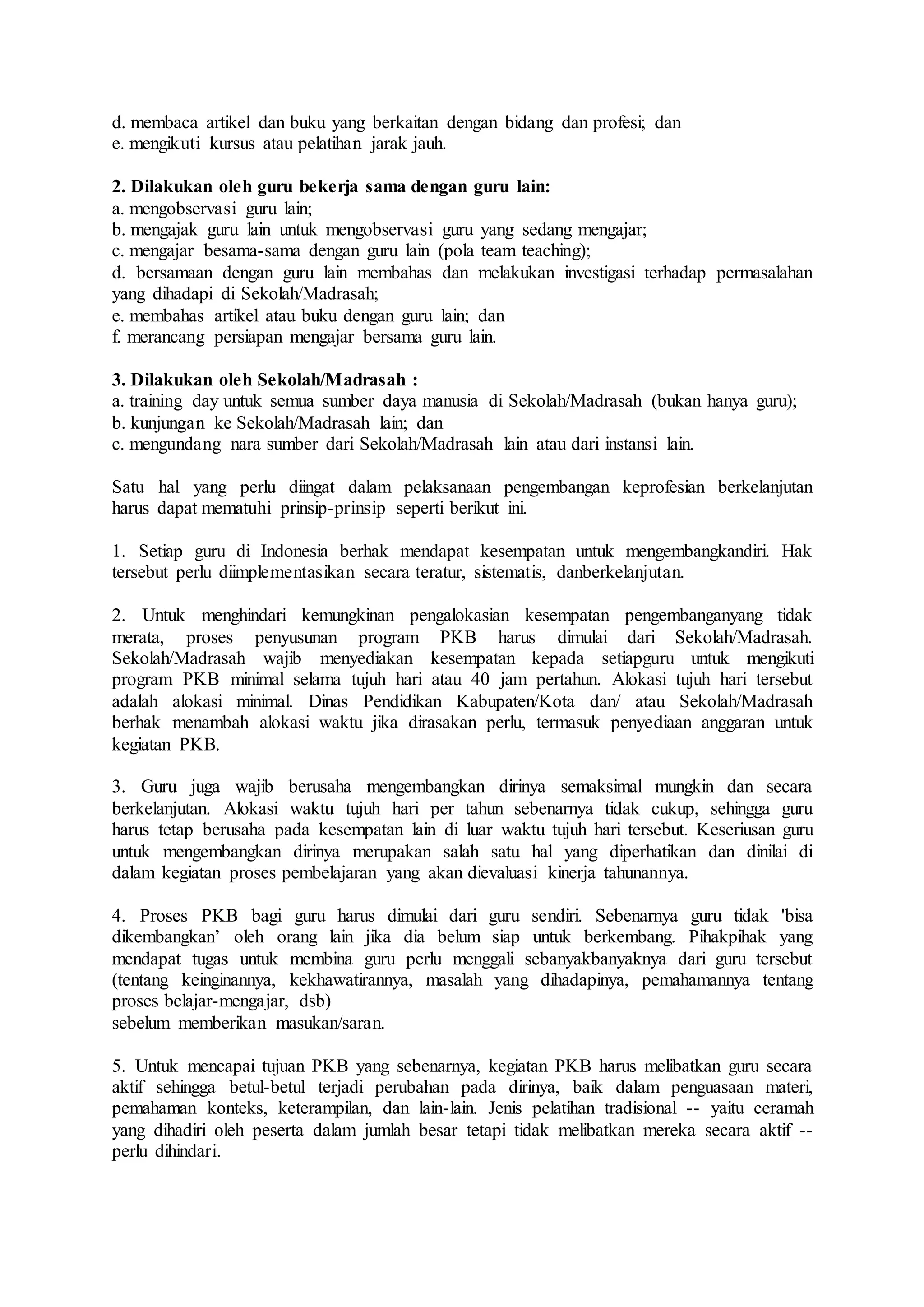 Peningkatan kompetensi guru | DOCX