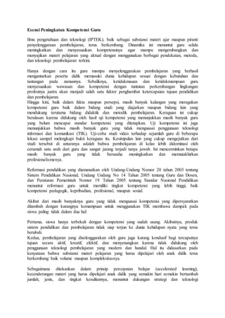 Peningkatan kompetensi guru | DOCX