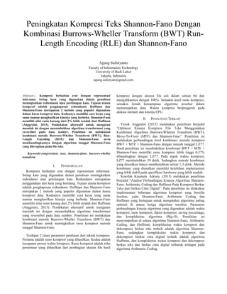 Peningkatan Kompresi Teks Shannon-Fano | PDF