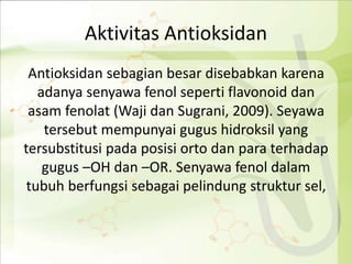 Peningkatan produksi flavonoid dan aktivitas antioksidan | PPTX