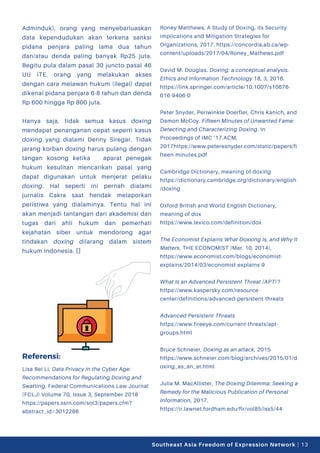 Peningkatan Serangan Doxing dan Tantangan Perlindungannya di Indonesia ...