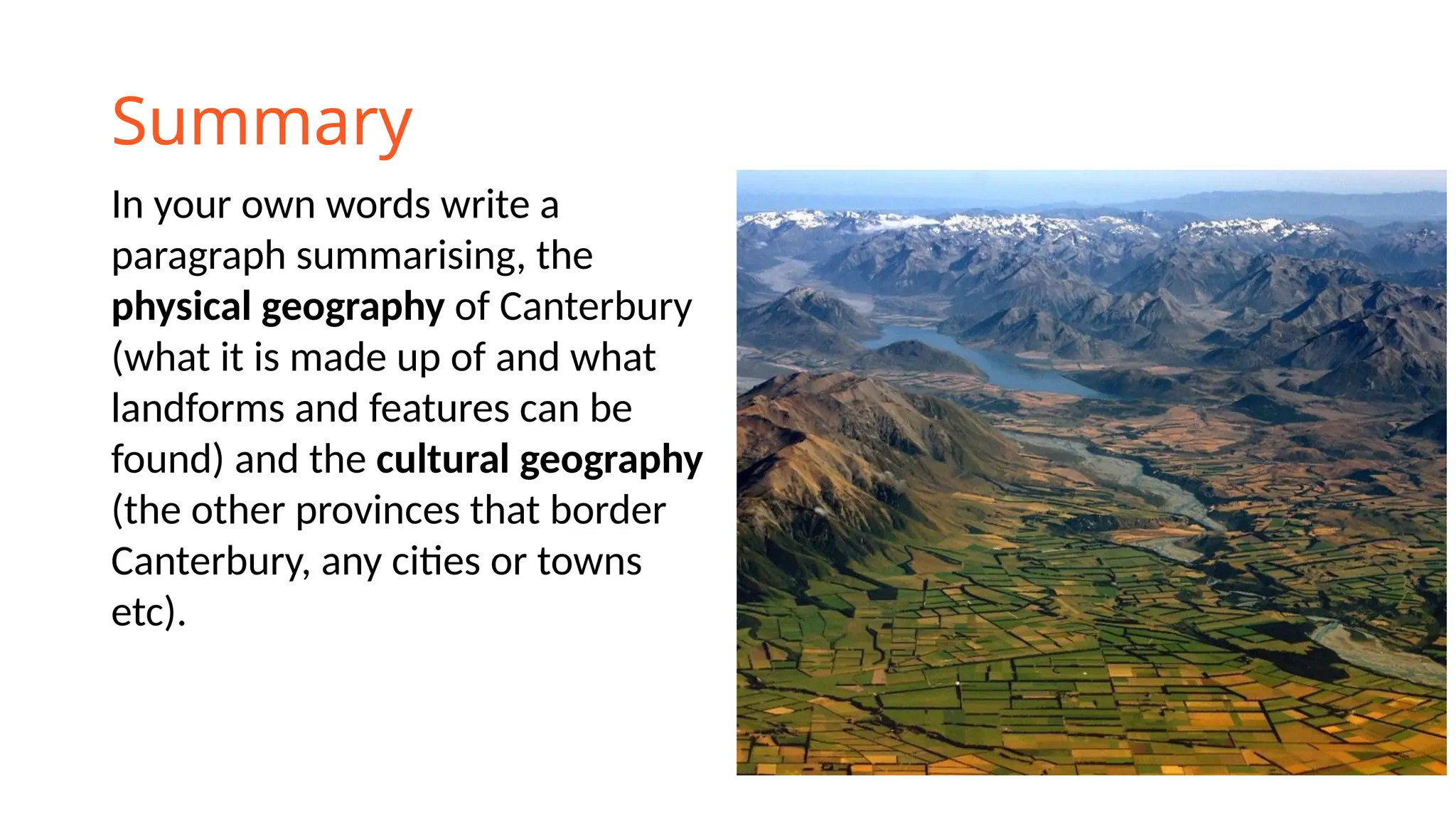 Peninsula to Plains - The Geography of Canterbury and Banks' Peninsula | PPTX