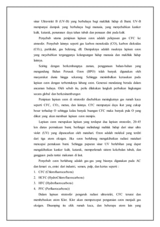 Penipisan lapisan ozon | DOCX