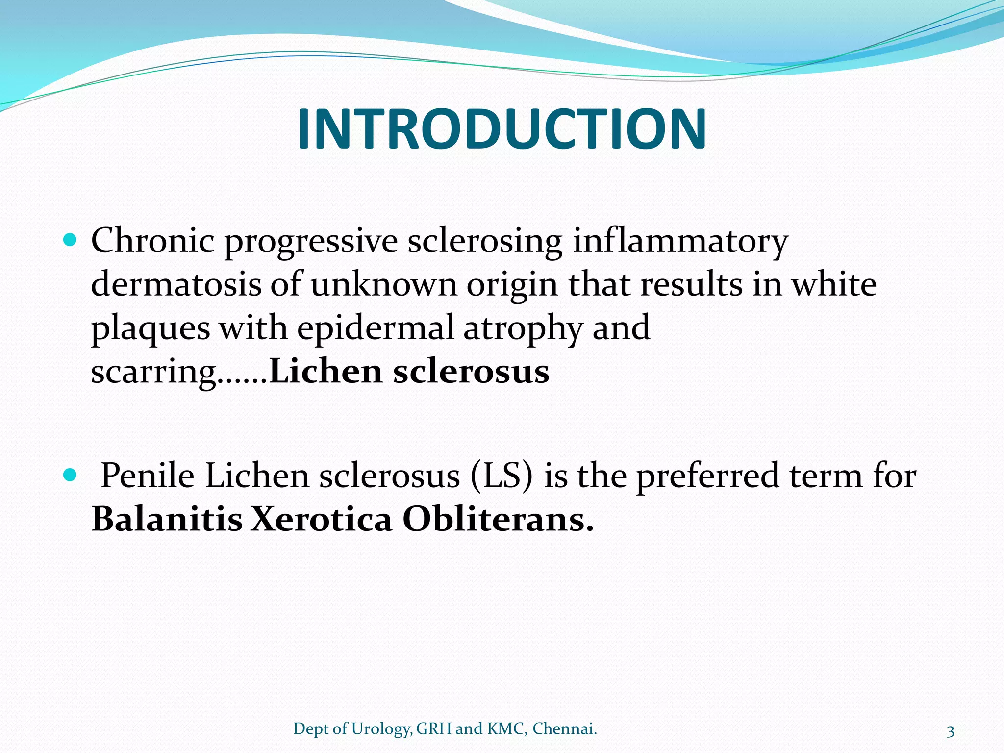 Penis: BALANITIS XEROTICA OBLITARANS(bxo) | PDF