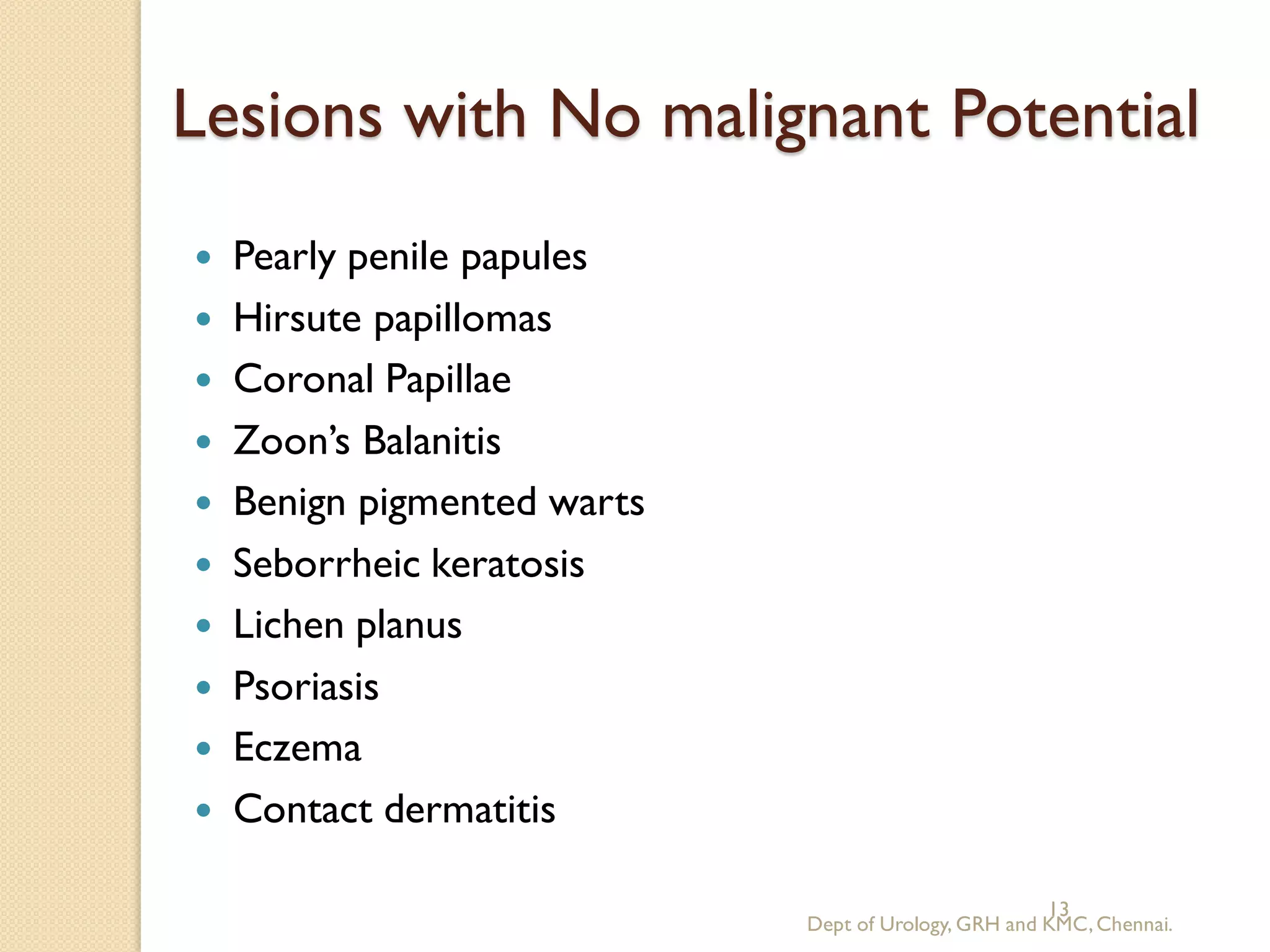 Penis carcinoma- premalignant and management algorithm | PDF