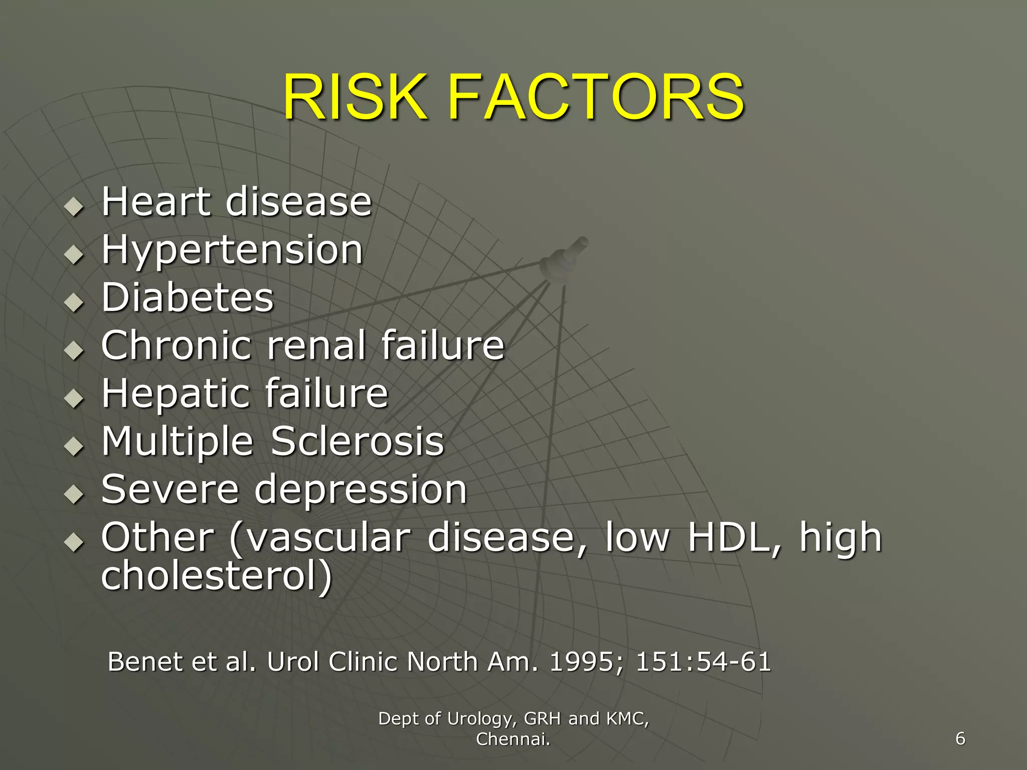 Penis: erectile dysfunction( ed)- evaluation | PDF
